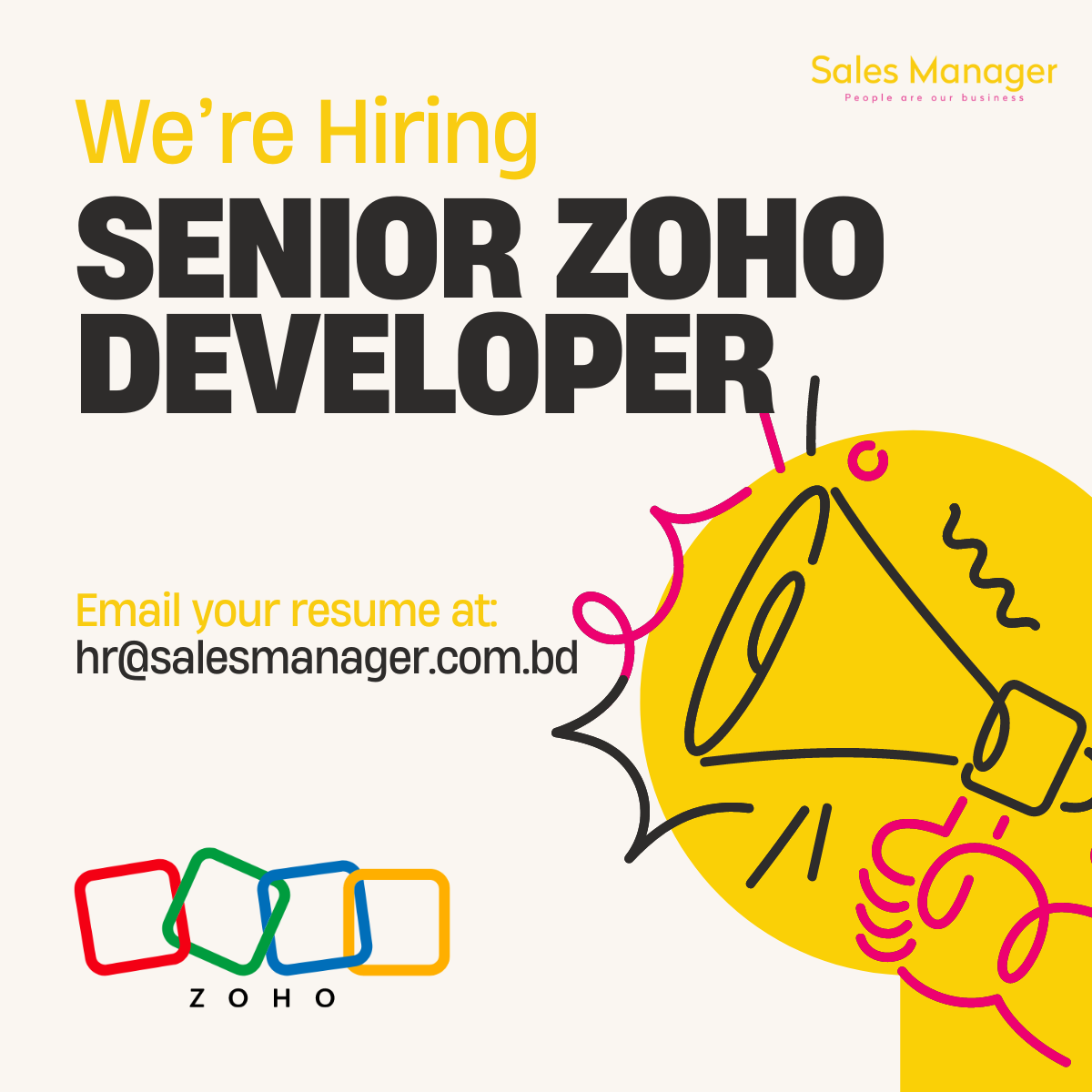 Senior Zoho Developer - Sales Manager